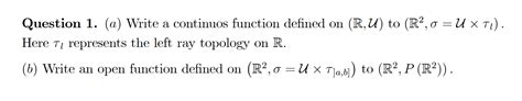 Solved Question 1 A Write A Continuos Function Defined On