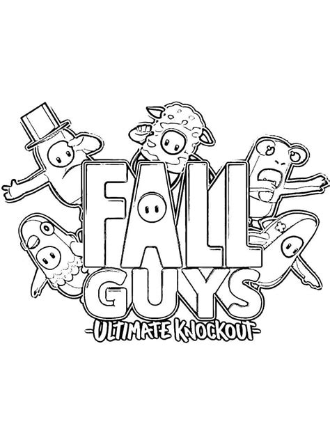 Fall Guys Coloring Pages Seacoloring