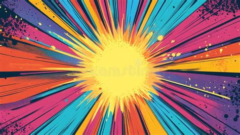 Colorful Abstract Explosion With Vibrant Streaks Digital Art Dynamic Energy And Creativity