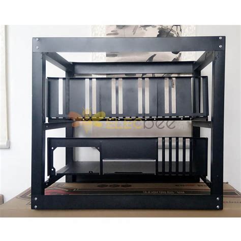 GPU DIY Miner Mining Case Open Air Frame Mining Miner Rig Case Con X Ventiladores Para ETH