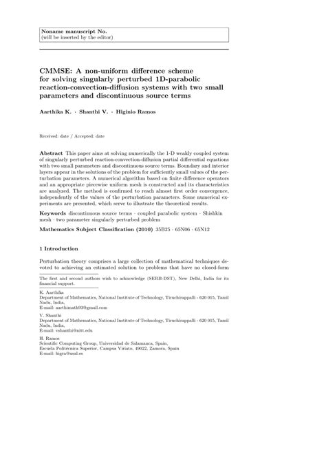Pdf A Non Uniform Difference Scheme For Solving Singularly Perturbed
