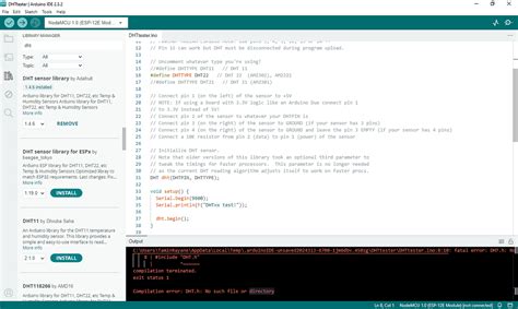 Problem Installing Dht Library Interfacing W Software On The