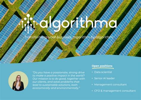 Hiring Datascience Ai Sustainability Techjobs Joinus Algorithma