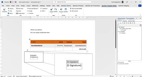 adding docusign fields to a template