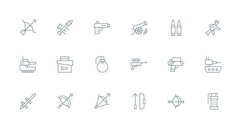 Projectile Featuring 18 Icons In Minimal Line Design User Interface Icons For Digital Products