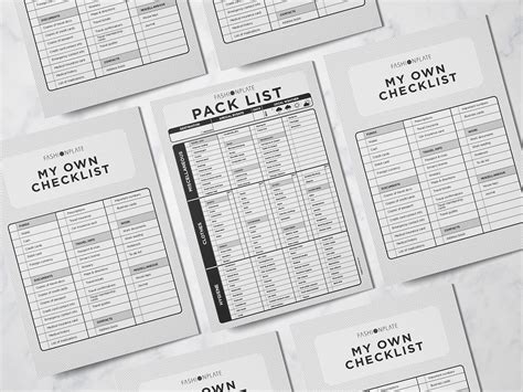 Packing Checklist FASHIONPLATE On Behance