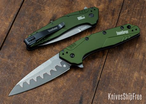Kershaw Knives Dividend Olive Green Aluminum Composite Blade