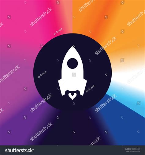 Rocket App Icon Button Stock Vector Royalty Free Shutterstock