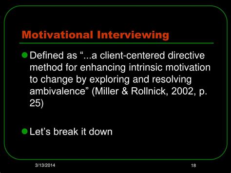 Ppt Rolling With Resistance Using A Motivational Interviewing Approach Powerpoint