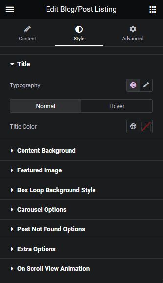 Blog Listing Widget Settings Overview The Plus Addons For Elementor