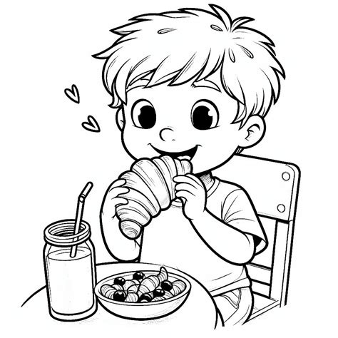 Girls Eating Colouring Pages Sketch Coloring Page
