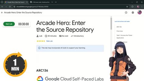Arcade Hero Enter The Source Repository Qwiklabs Arc136 Youtube