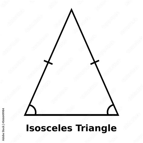 Simple Monochrome Vector Graphic Of An Isosceles Triangle This Is A
