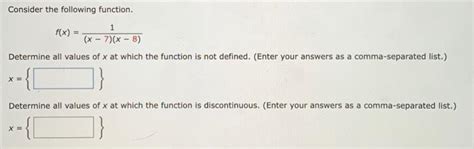 Solved Consider The Following Function F X X X Chegg