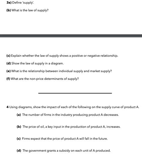 Solved 1 A Define Demand B What Is The Law Of Demand