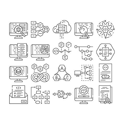 software compute engineer icons set 48356673 vector art at vecteezy