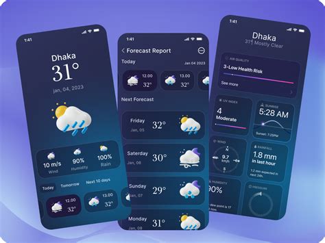 Weather Forecast Mobile App By Md Rasel Hossain On Dribbble