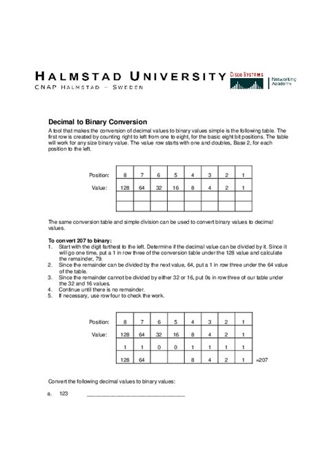 Pdf Decimal To Binary Conversion