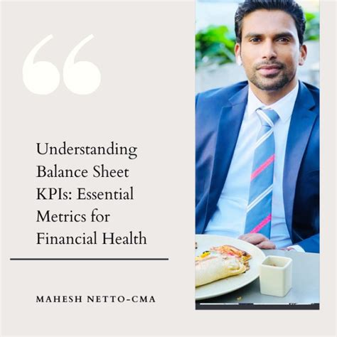 Understanding Balance Sheet Kpis Essential Metrics For Financial Health