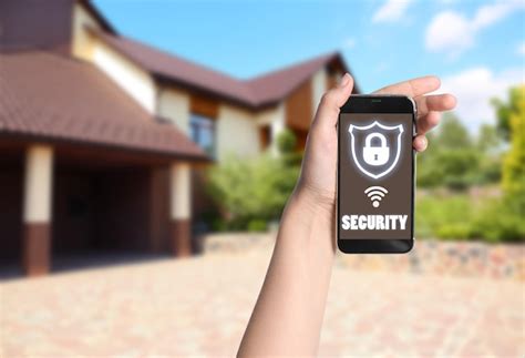 Premium Photo Alarm System Woman Using Phone Outdoors Space For Text