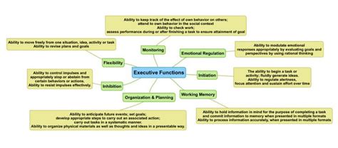 Executive Functions Mind Map