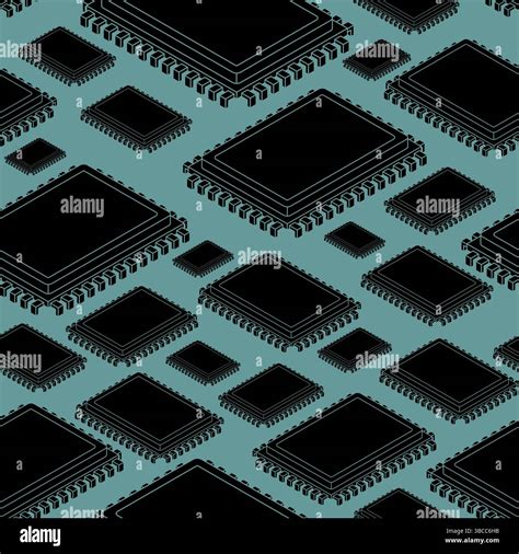 Cpu Pc Pattern Seamless Processor Background Central Processing