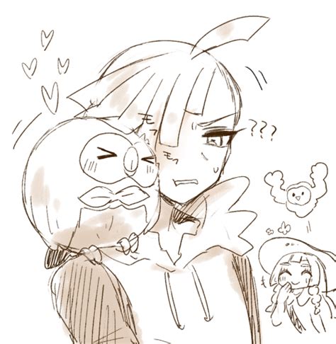 Lillie Rowlet Gladion And Cosmog Pokemon And 1 More Drawn By