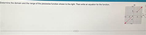 Solved Determine The Domain And The Range Of The Piecewise Chegg