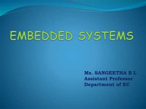 Introduction To Embedded Systemspptx