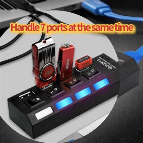 Port HUBs High Speed USB Multi HUB Splitter Expansion Computer Charging Devices Data