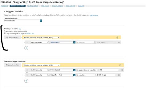 Exclude Dhcp Scope From Alert Alert Lab The Solarwinds Platform