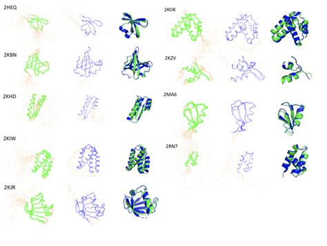 Nmr And Af2 Ensemble Backbone Structure Comparisons For Each Target
