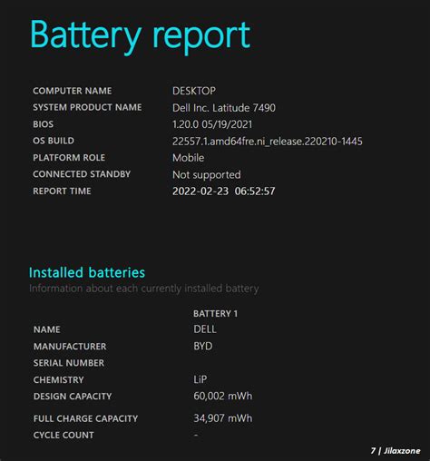 Heres How To Get Your Windows Pc Battery Cycle Count And Battery Health Percentage Jilaxzone