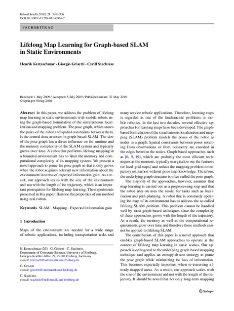 pdf lifelong map learning for graph based slam in static environments