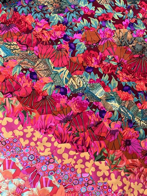 Colorful Flower And Leaf Quilt Pattern