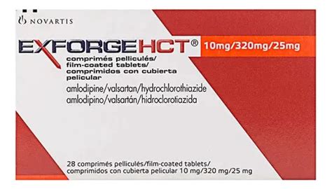 Amlodipino Valsartan Hidroclorotiazida Exforge Hct28tab Cuotas