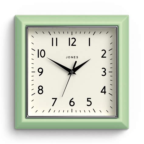 Wall Clock Square Wall Clock Future Time Ft1010we Square Dark Natural