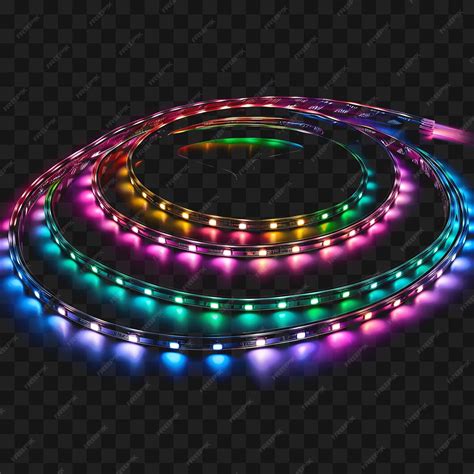 Premium Psd Psd Of Remote Controlled Led Rope Lights With Color Presets Silver Collage Y2k