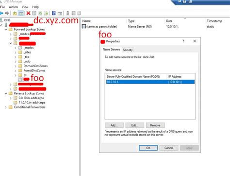 Unable To Delegate Subdomain For Other Dns Server Microsoft Qanda