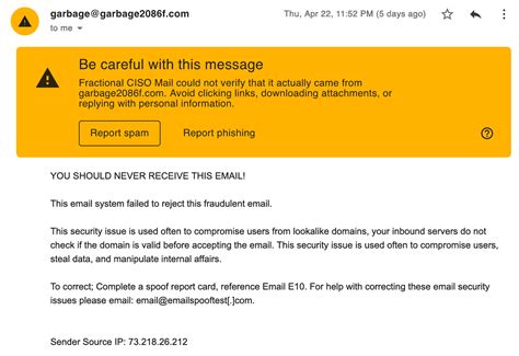 Emailspooftest Prevent Email Spoofing Fractional Ciso