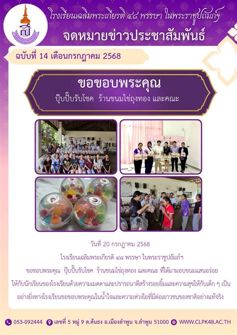 โรงเรียน โรงเรียนเฉลิมพระเกียรติ ๔๘ พรรษา ในพระราชูปถัมภ์ Facebook