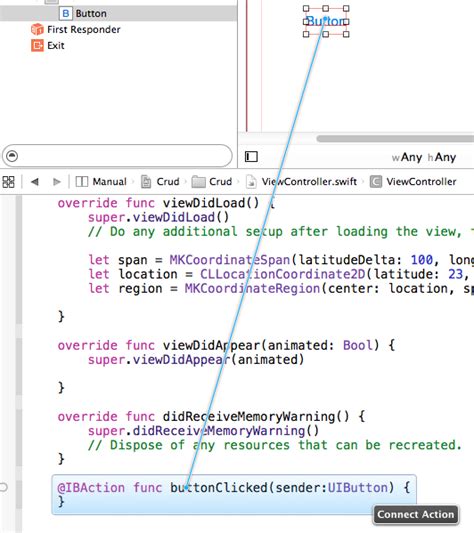 Ios Cannot Connect Action To Existing Function In Xcode 611 Stack