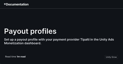 Payout Profiles • Unity Grow