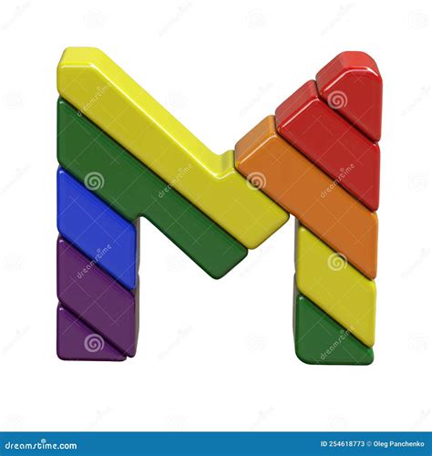 Symbol In The Colors Of The LGBT Flag Letter M Stock Vector Illustration Of Diversity