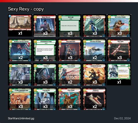 Sexy Rexy Copy Starwarsunlimitedgg