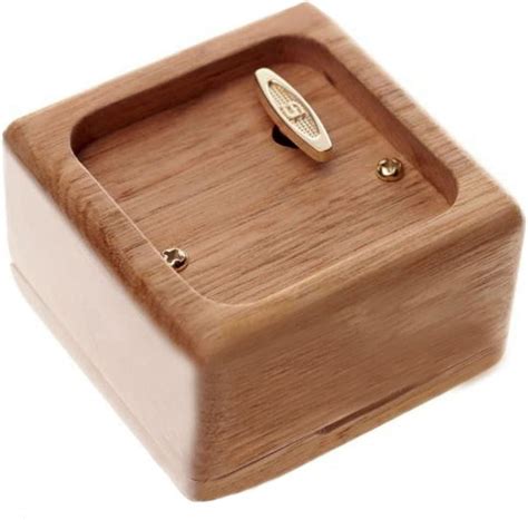 Wind Up Wooden Music Box With Gold Plating Movement In Lilium From Elfen Li