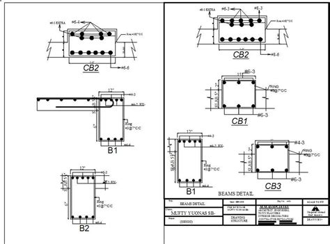 Beams Detail Design In 2d Autocad Drawing Cad File Dwg File