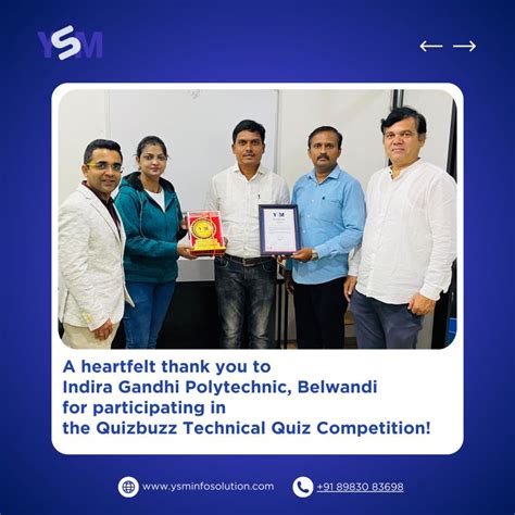 Ysm Info Solution On Linkedin Quizbuzz Collaboration Success Thankyou Education Techquiz