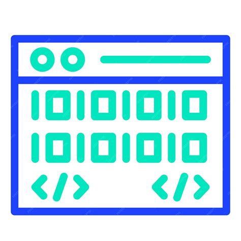 Ilustración Del Diseño Del Icono Vectorial De Codificación Vector Premium