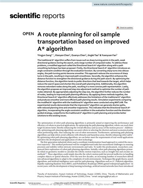 Pdf A Route Planning For Oil Sample Transportation Based On Improved